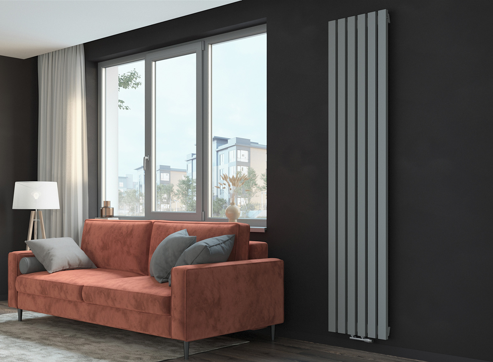 Трубчатый радиатор с прямоугольным профилем 30x60 GUARDO RETTA 6SP 2200 ...